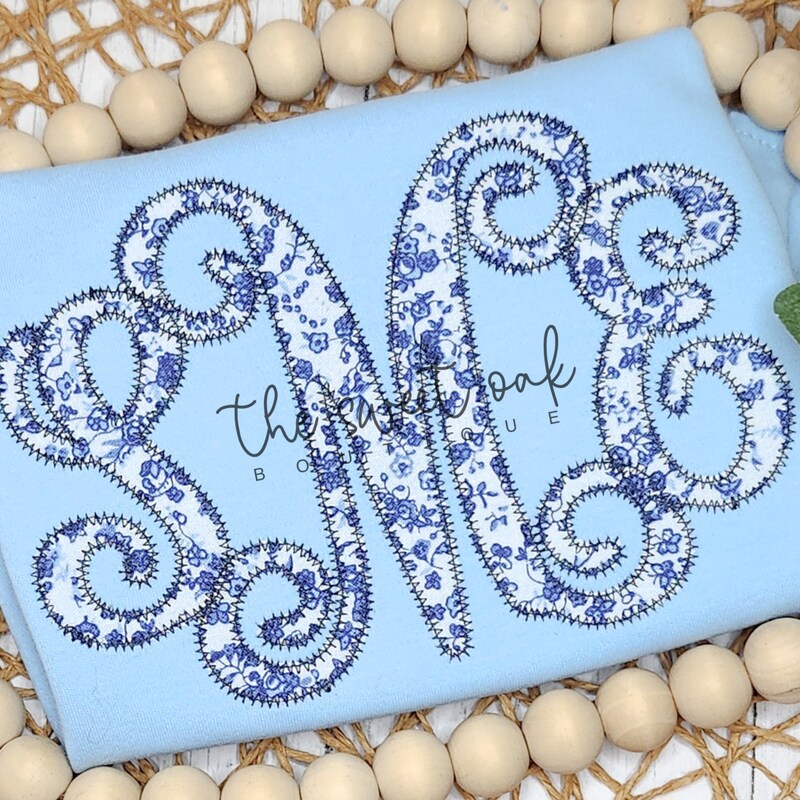 Monogram Applique - Etsy