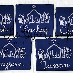 Embroidered Nativity Shirt Custom Toddler Christmas Nativity Shirt ...