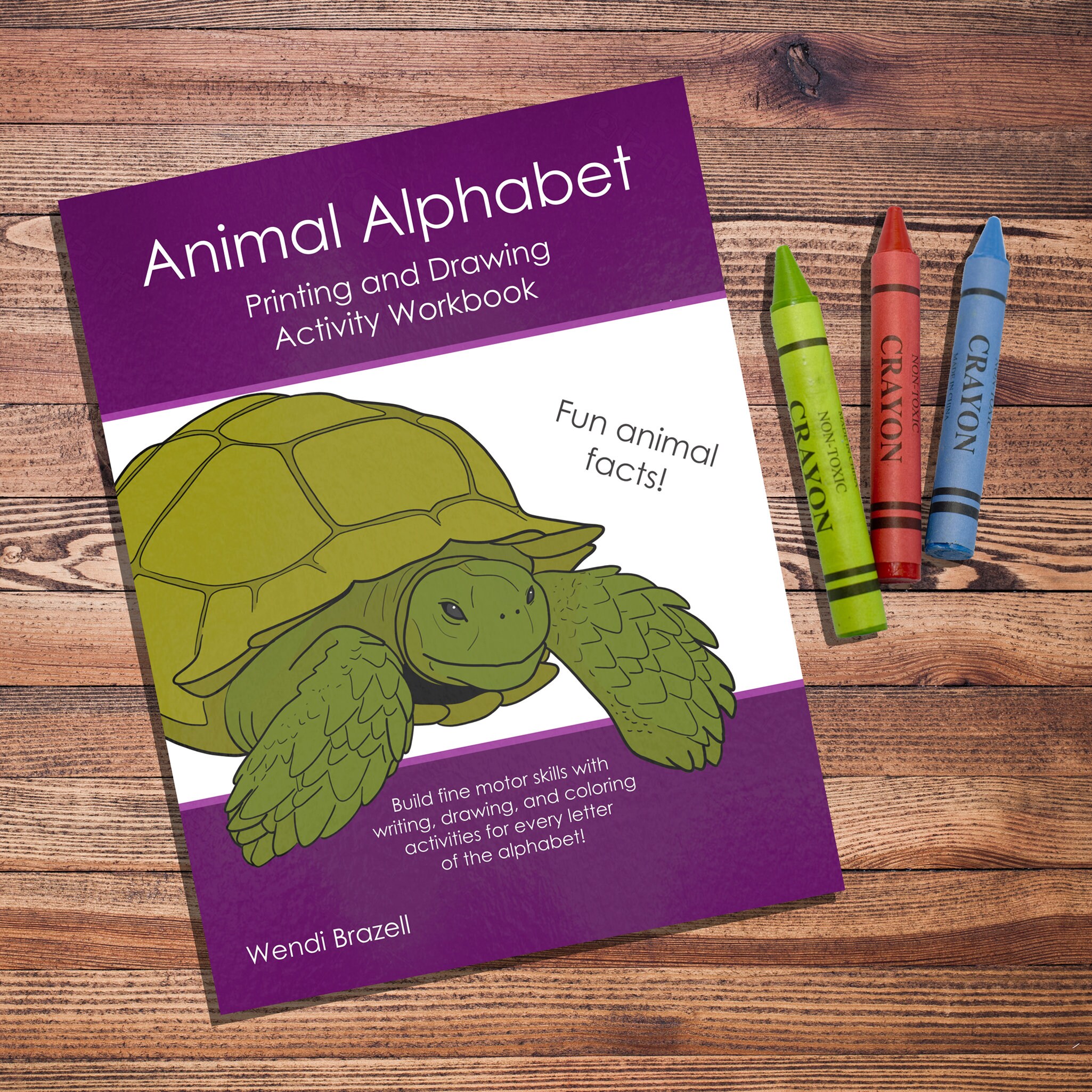 Animal Alphabet: Printing and Drawing Activity Workbook Hand-drawn ...
