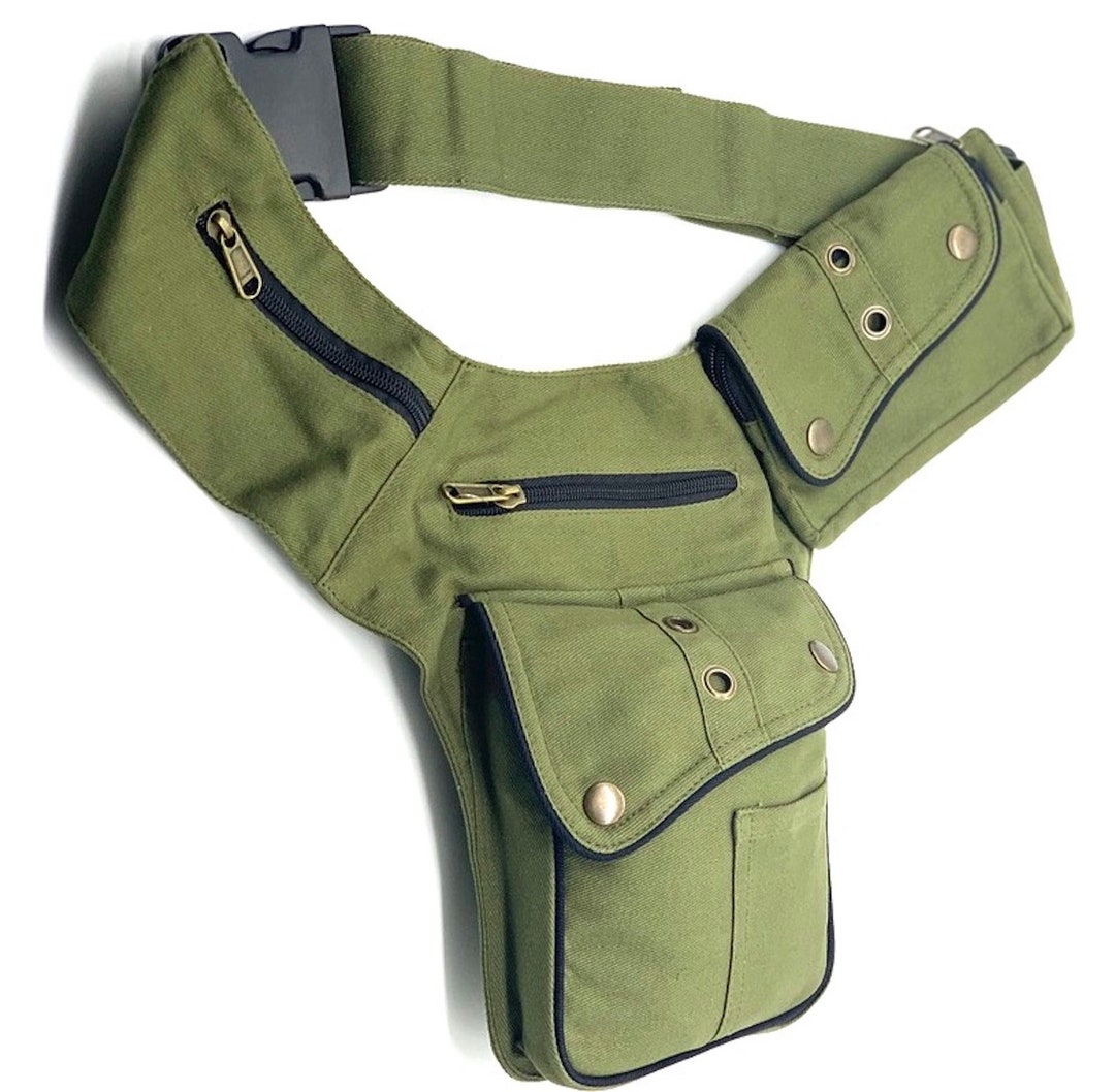 Handmade Canvas Fanny Pack: Hippie Festival Crossbody Bag - Etsy