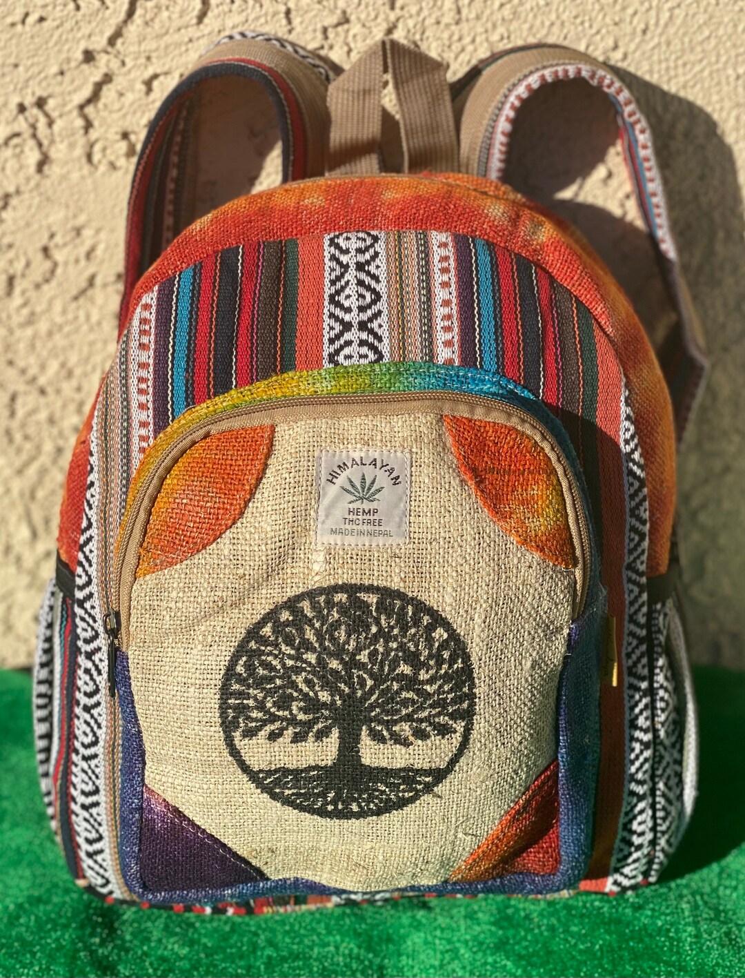 Handmade Hemp Backpack: Tree of Life, Hippie Style - Etsy
