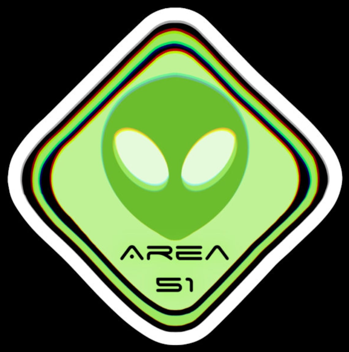 Autocollant de signe de zone 51 | Etsy