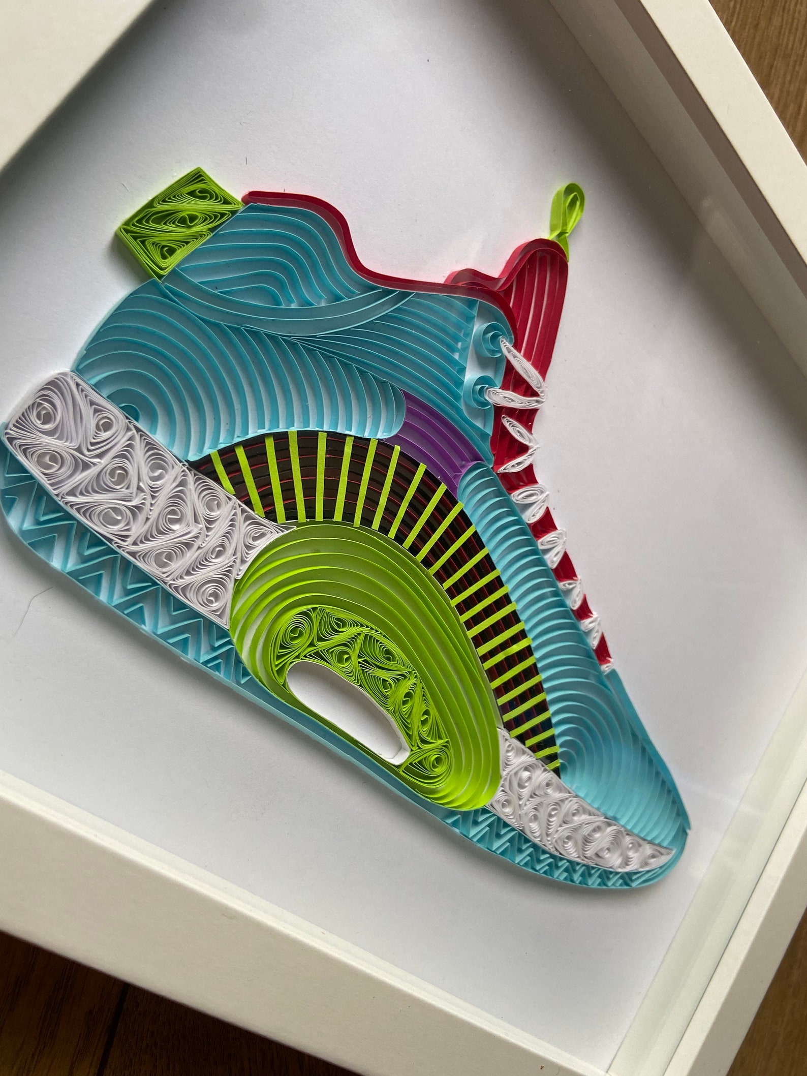 Paper Quilling Jordan 35 "jason Tatum" Shoe, Nike - Etsy
