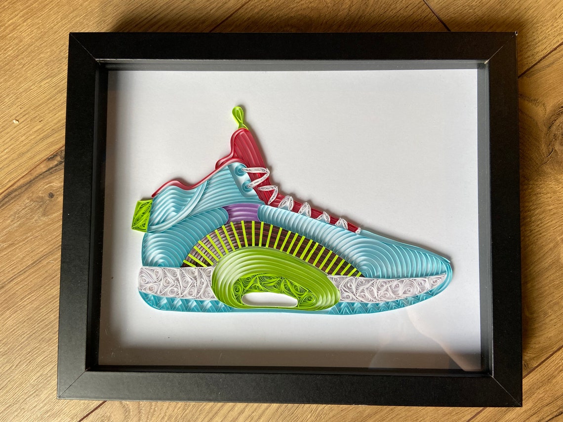 Paper Quilling Jordan 35 "jason Tatum" Shoe, Nike - Etsy