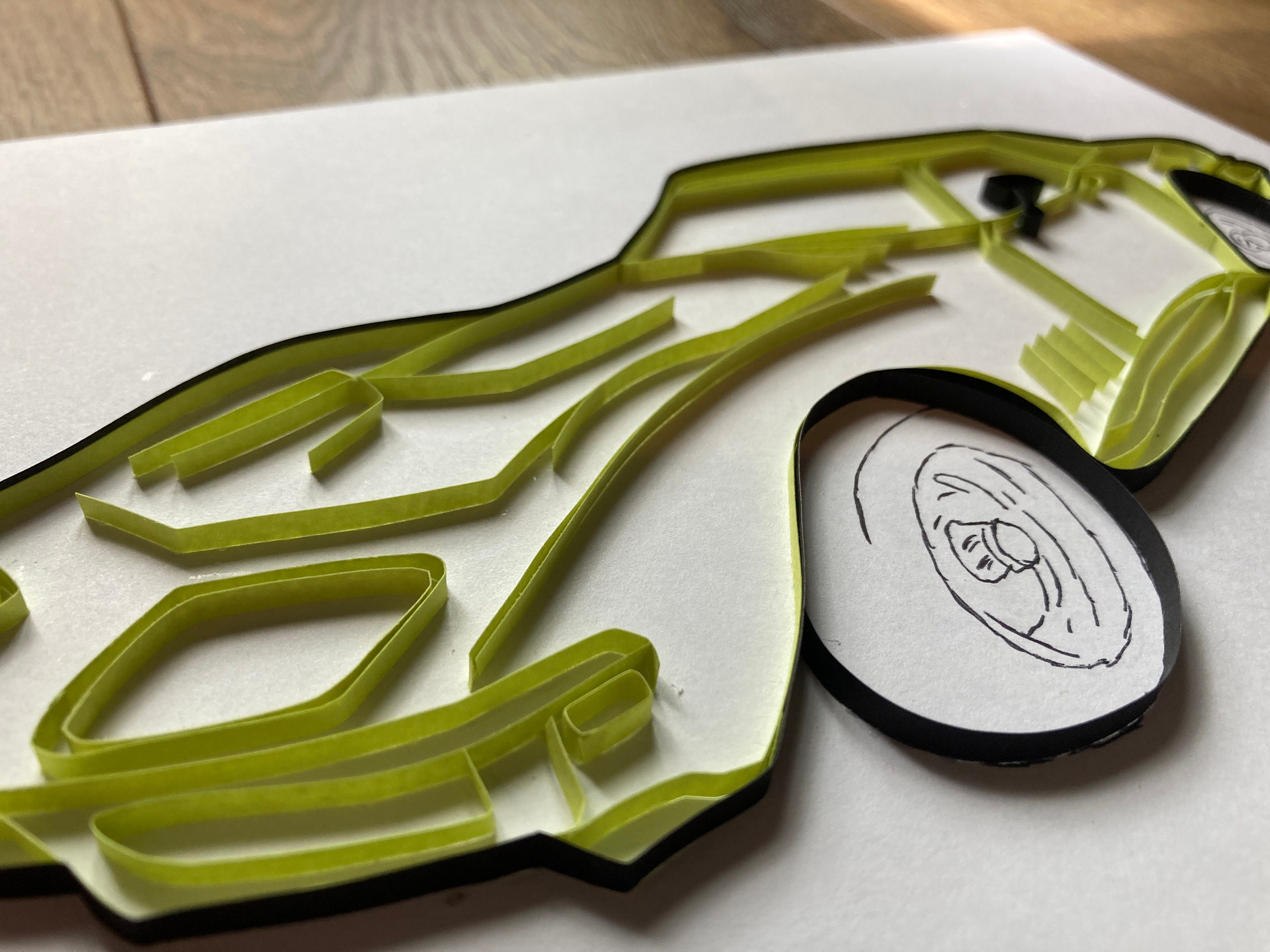 Paper Quilling Vintage Corvette Stingray - Etsy