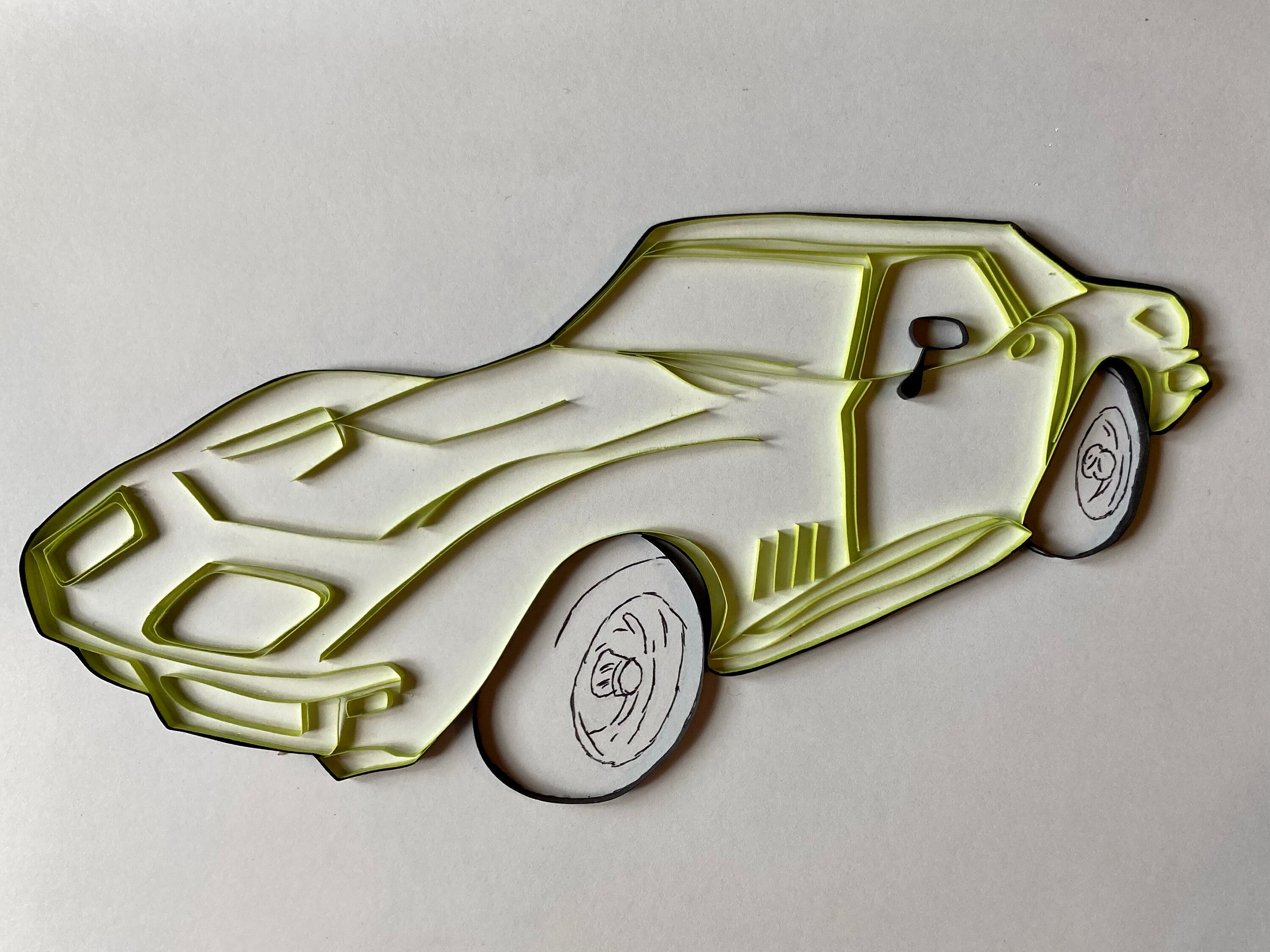 Paper Quilling Vintage Corvette Stingray - Etsy