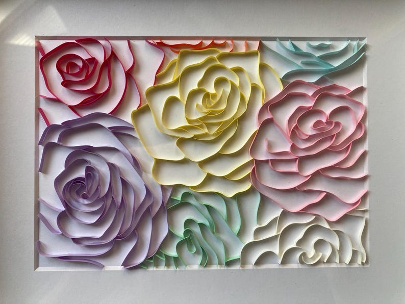 Paper Quilling Rose Garden - Etsy