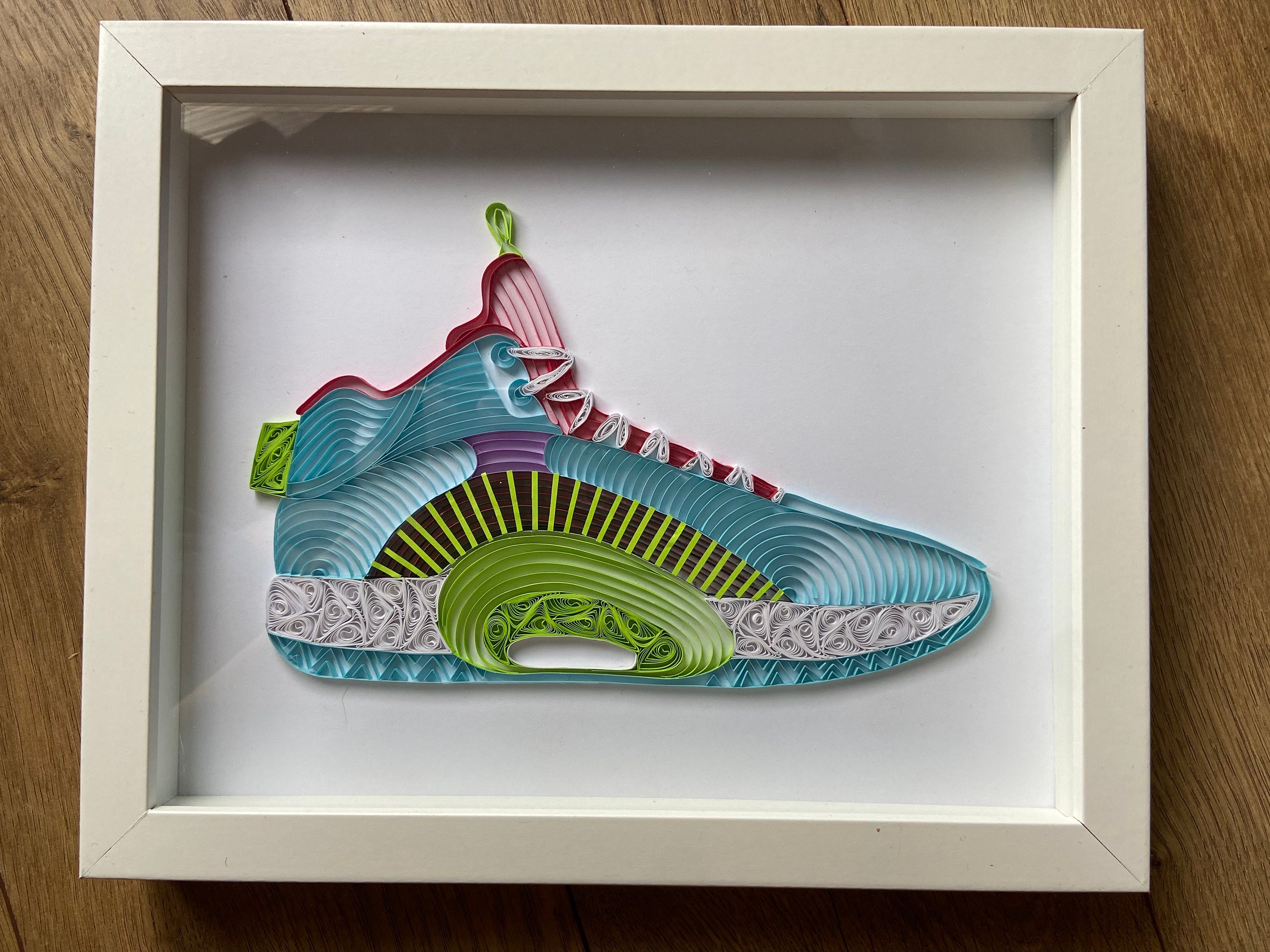 Paper Quilling Jordan 35 "jason Tatum" Shoe, Nike - Etsy