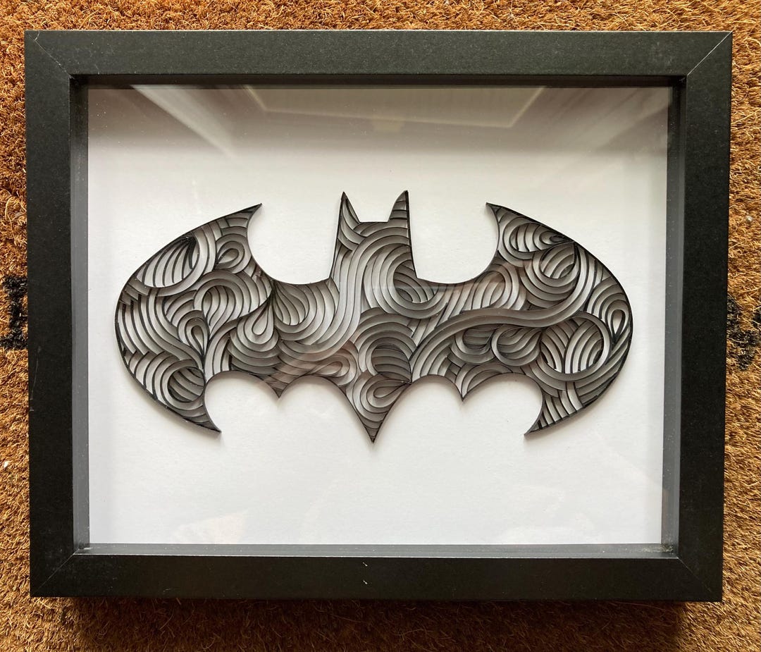 Paper Quilling Batman Logo, Quilled Art - Etsy