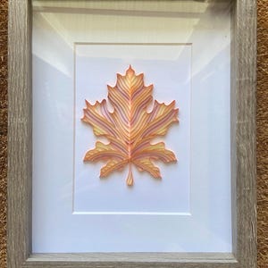 Paper Quilled Leaf, Fall Art, Quilling Artwork - Etsy