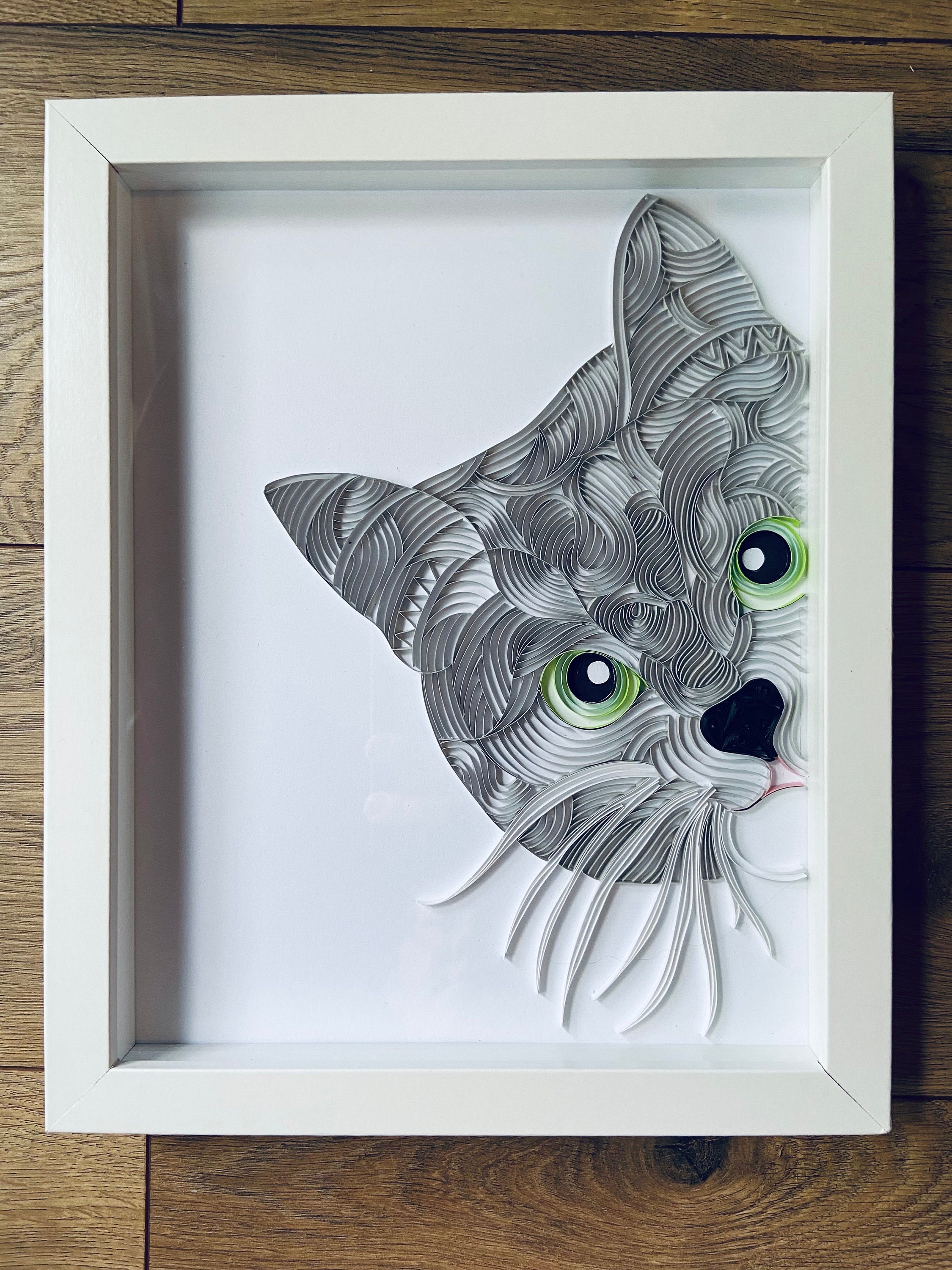 Grey Quilled Cat - Etsy