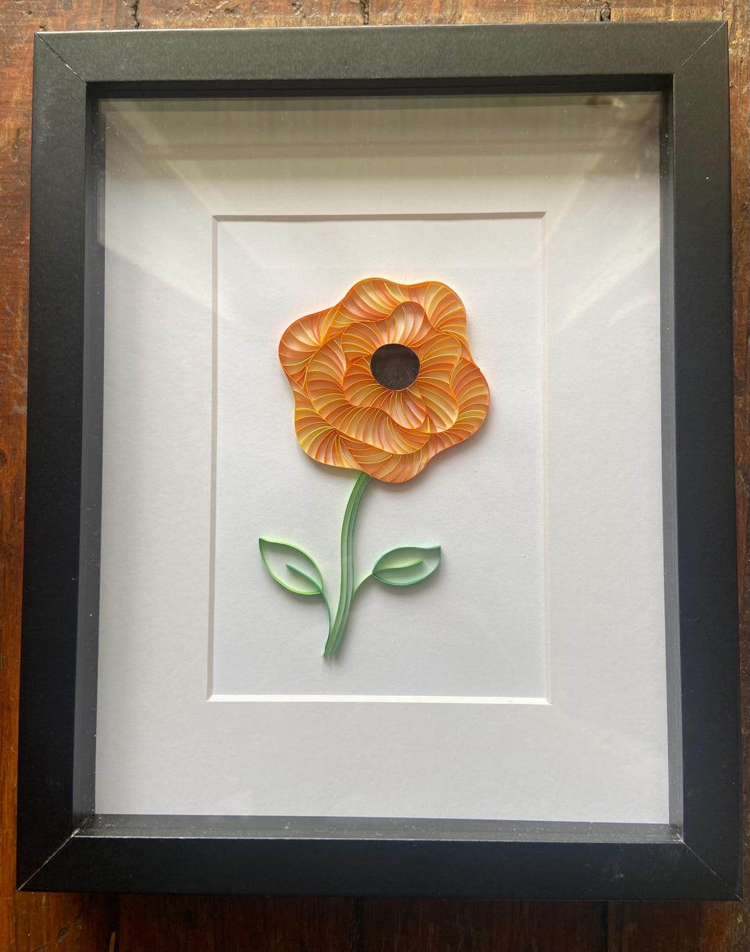 Quilled Yellow Poppy, , Paper Quilling Flower Art, Spring Time Floral ...