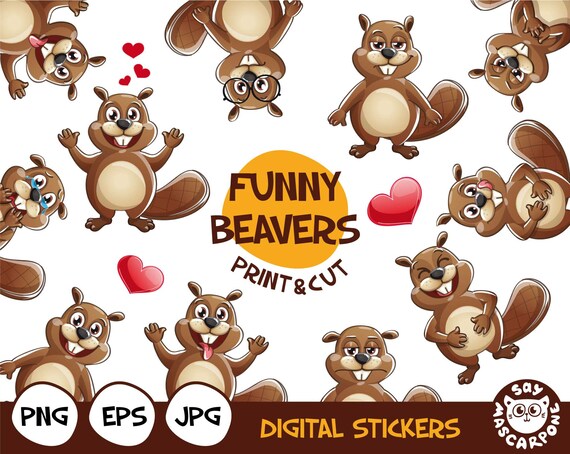 Little Beaver Stickers Digital Stickers Printable Stickers | Etsy