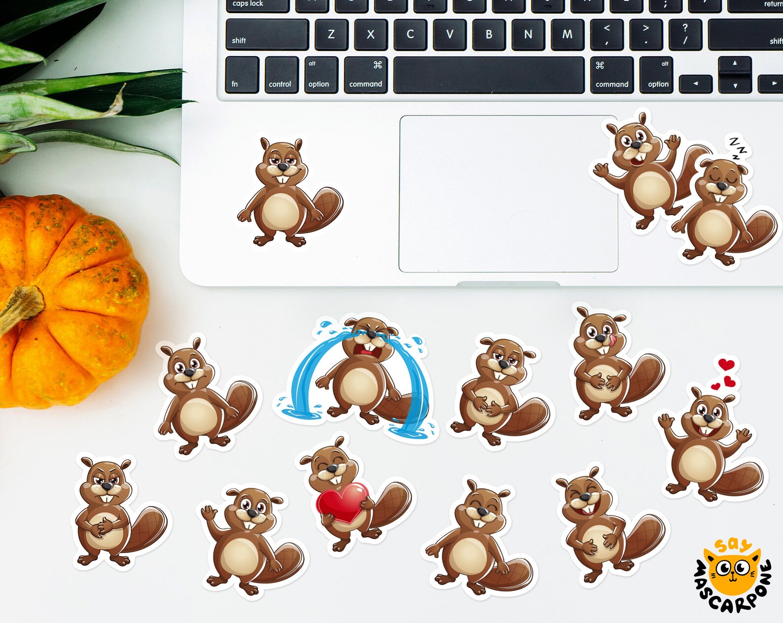 Little Beaver Stickers Digital Stickers Printable Stickers - Etsy