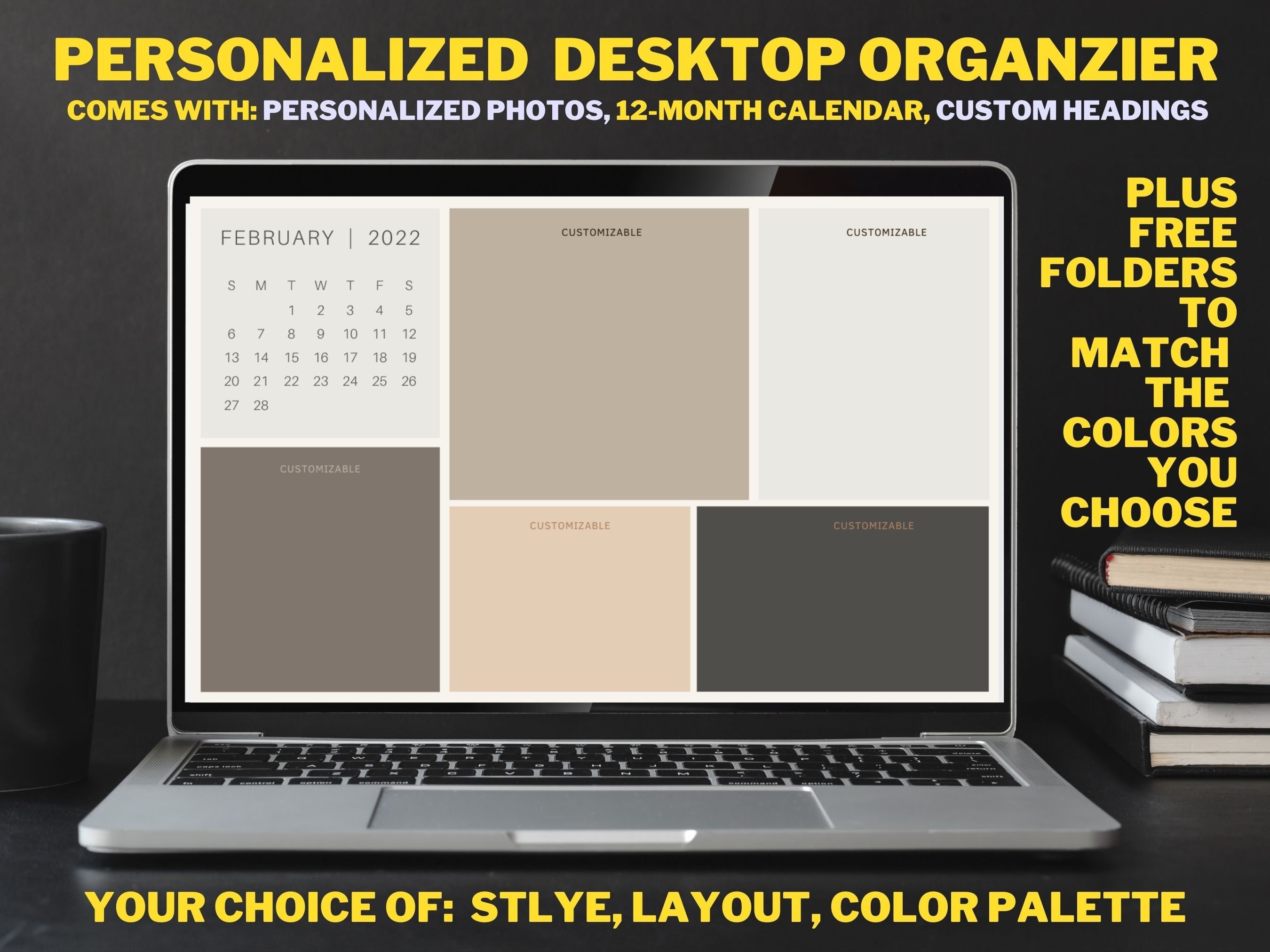 Complete Customization: Color Palette, Design Template, Personal Photos ...