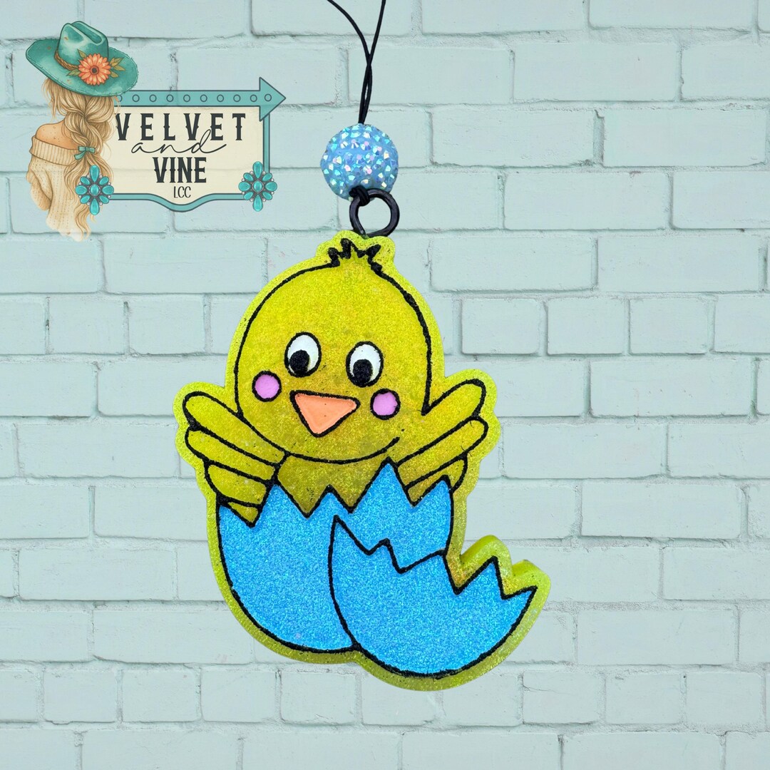 Easter Chick Car Freshie, Baby Chick Car Air Freshener, Cute Spring ...