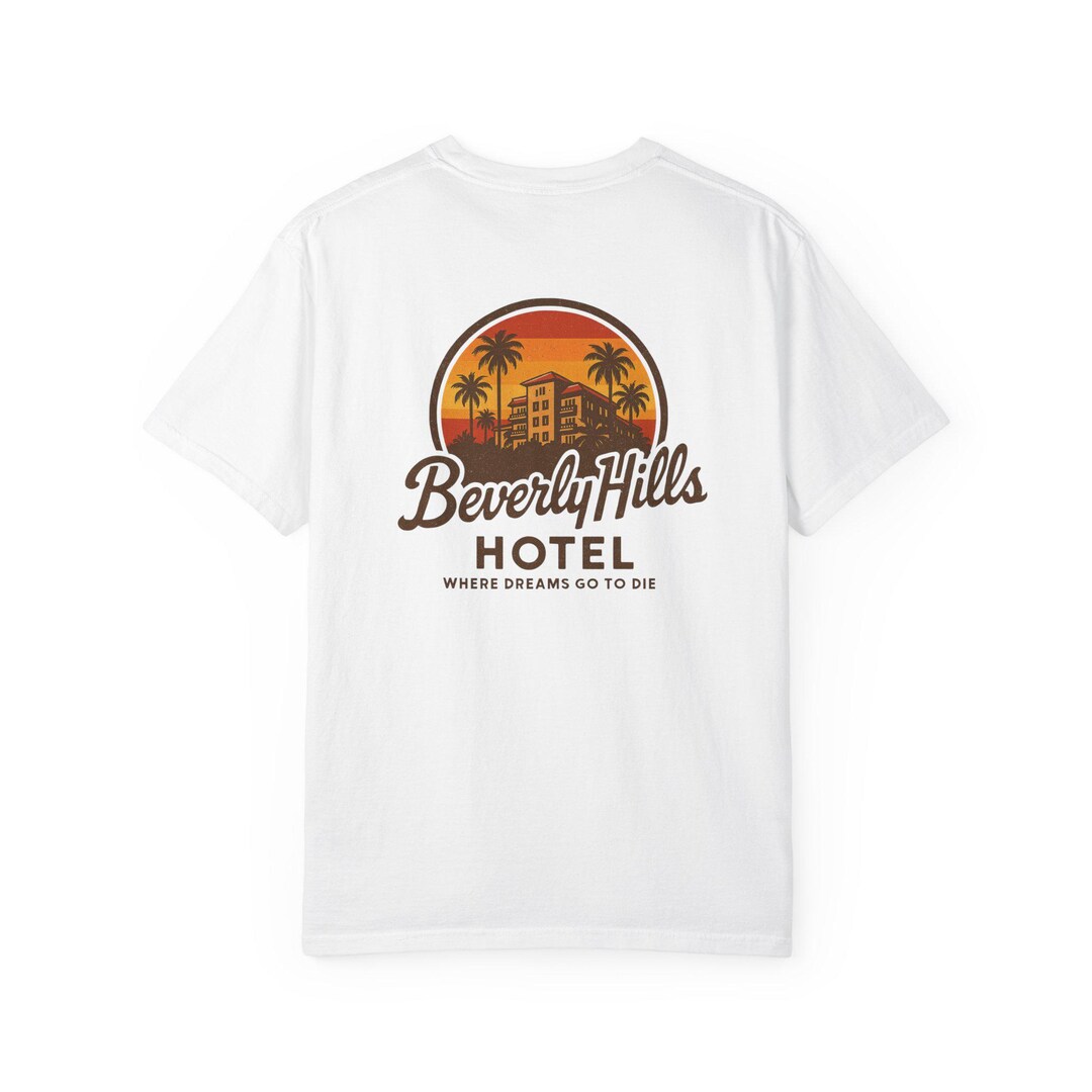 Vintage Beverly Hills Hotel T-shirt: Garment-dyed Retro Tee - Etsy