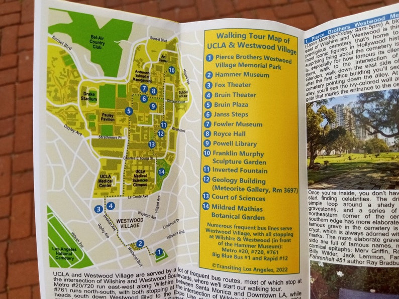 UCLA Walking Tour Brochure - Etsy