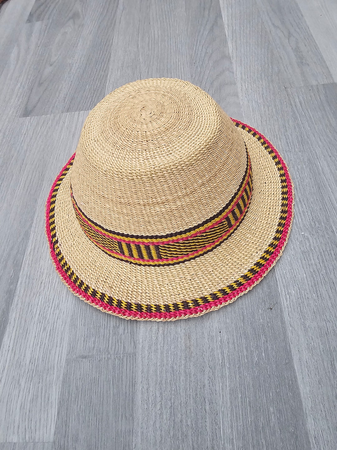Bolga Straw Hat \ Kids Sun Hat \ Straw Hat \ Bolga Hat\ Handwoven Hat ...