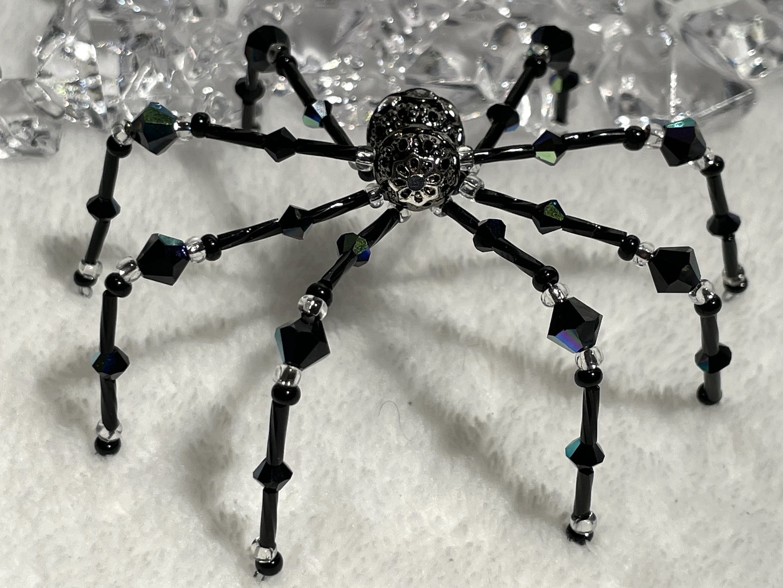 Christmas Spider, Ornament, Spiderville, Beaded Spider - Etsy