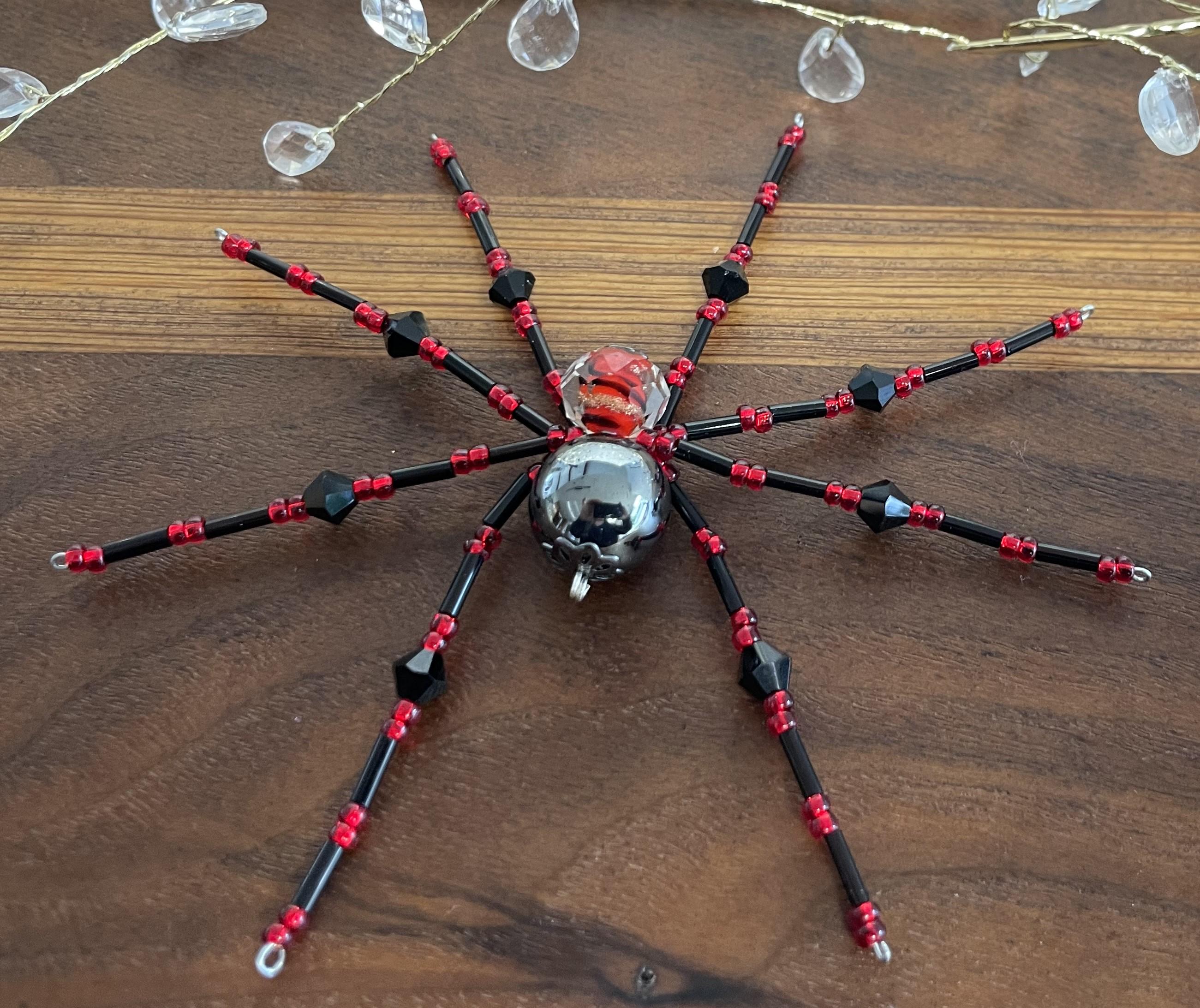 Christmas Spiders, Ornament, Spiderville, Beaded Spiders - Etsy