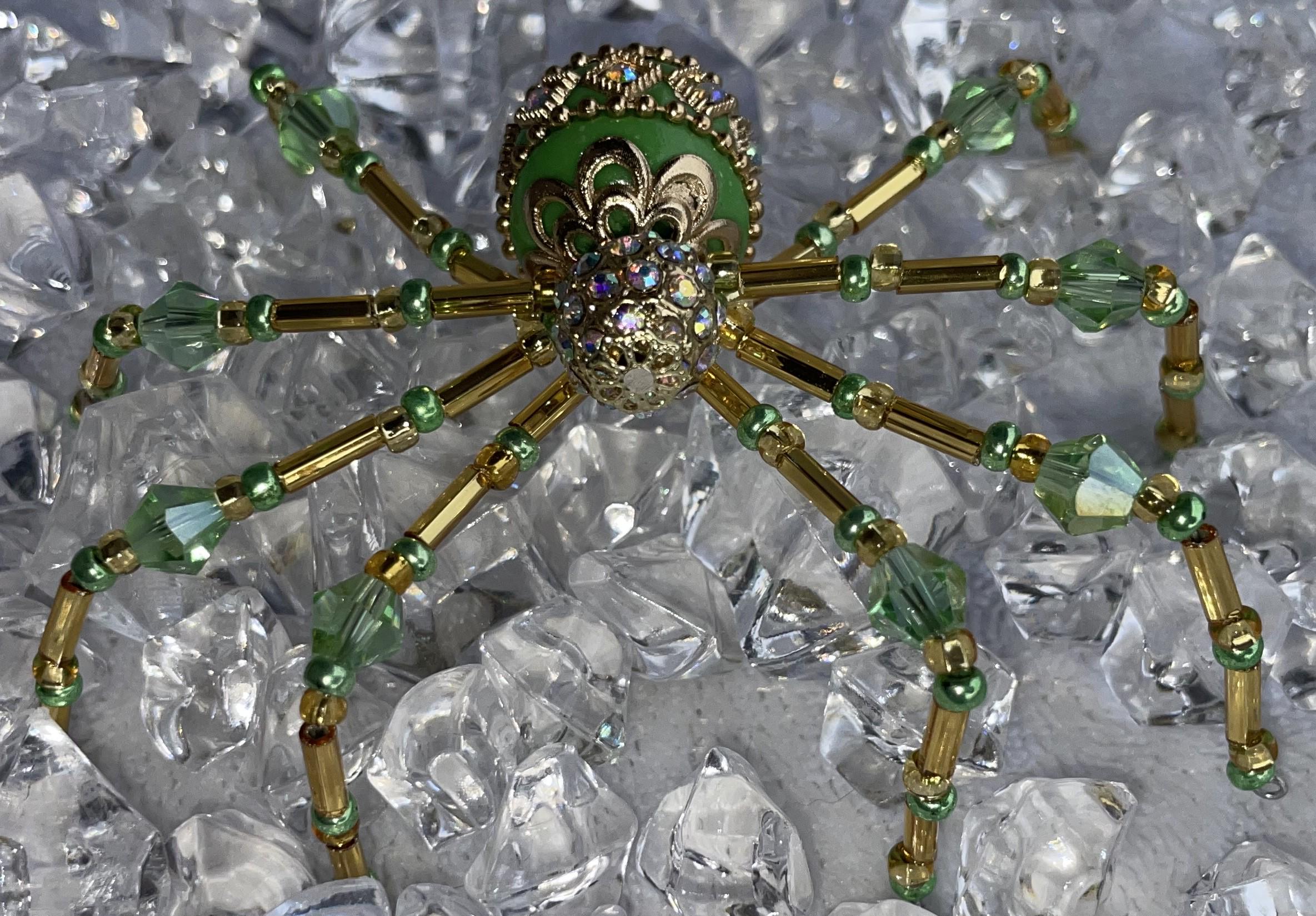 Christmas Spider, Ornament, Spiderville, Beaded Spider - Etsy