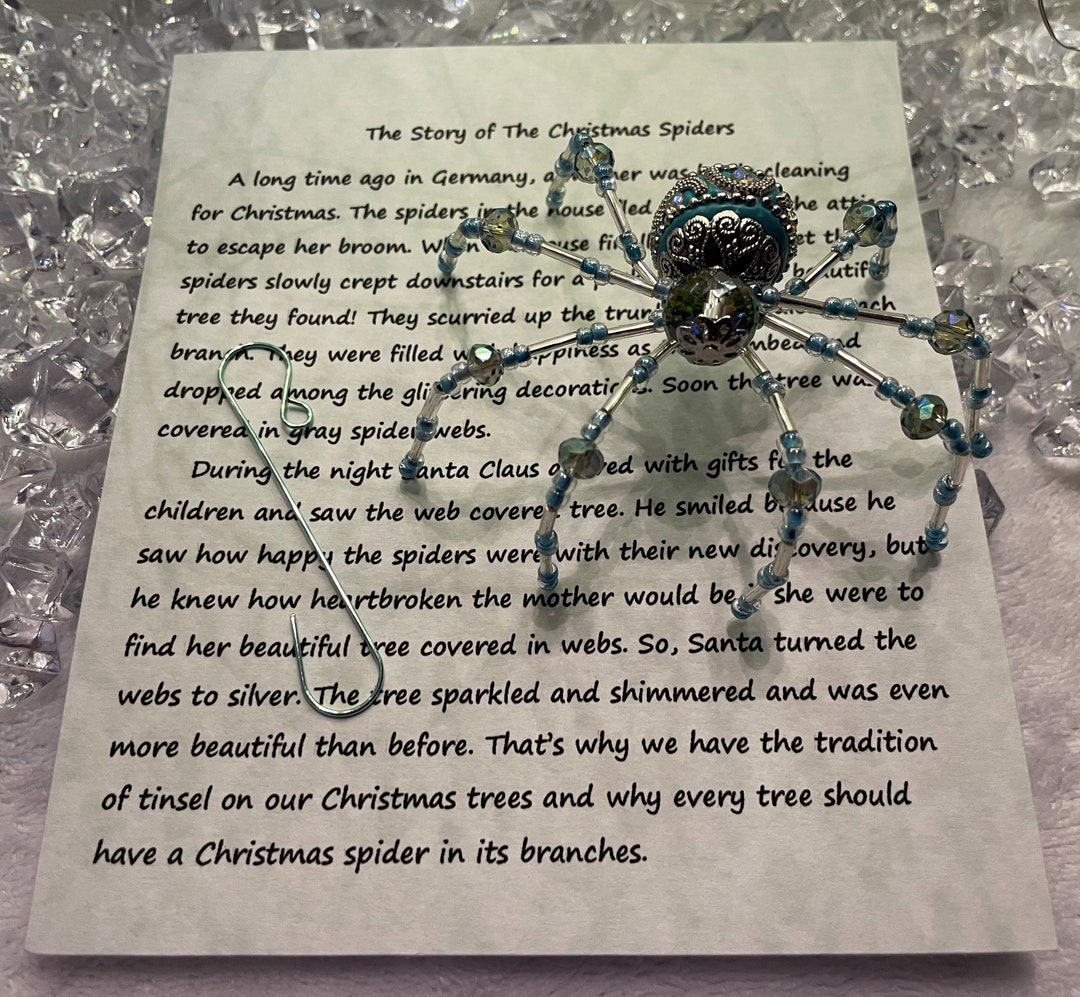Christmas Spiders, Ornament, Spiderville, Beaded Spiders - Etsy