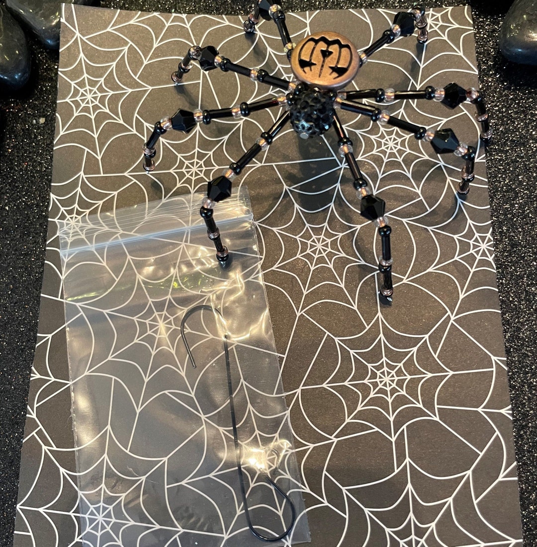 Pumpkin Beaded Spider, Ornament, Holiday Spider, Christmas Spider ...