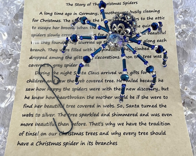 Christmas Spiders, Ornament, Spiderville, Beaded Spiders - Etsy