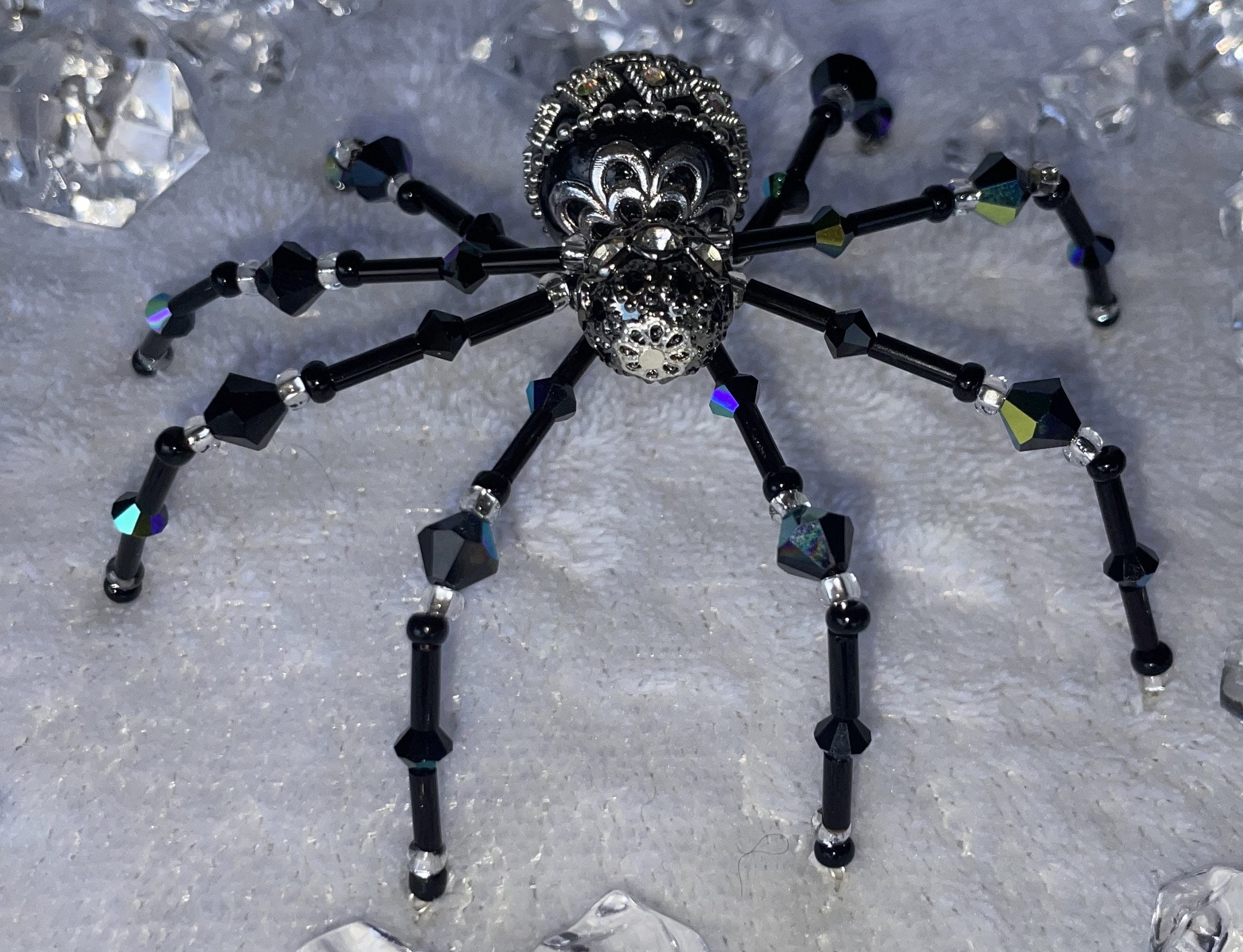 Christmas Spiders, Ornament, Spiderville, Beaded Spiders - Etsy