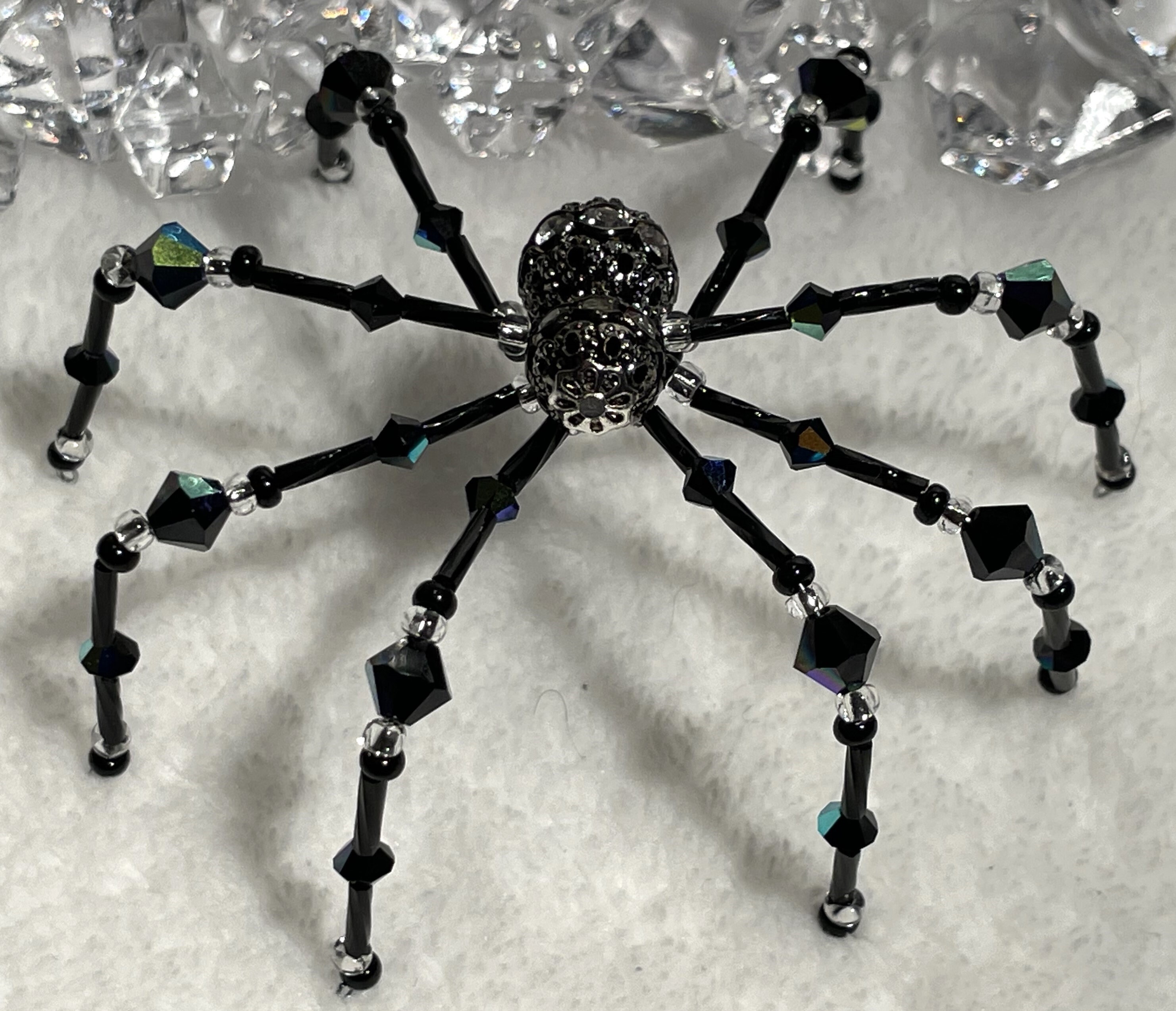 Christmas Spider, Ornament, Spiderville, Beaded Spider - Etsy