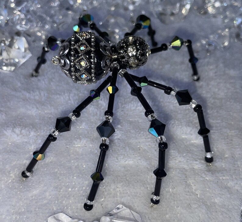 Christmas Spiders, Ornament, Spiderville, Beaded Spiders - Etsy