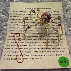 Christmas Spiders Ornament Spiderville Beaded Spiders - Etsy
