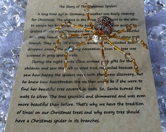 Christmas Spiders, Ornament, Spiderville, Beaded Spiders - Etsy