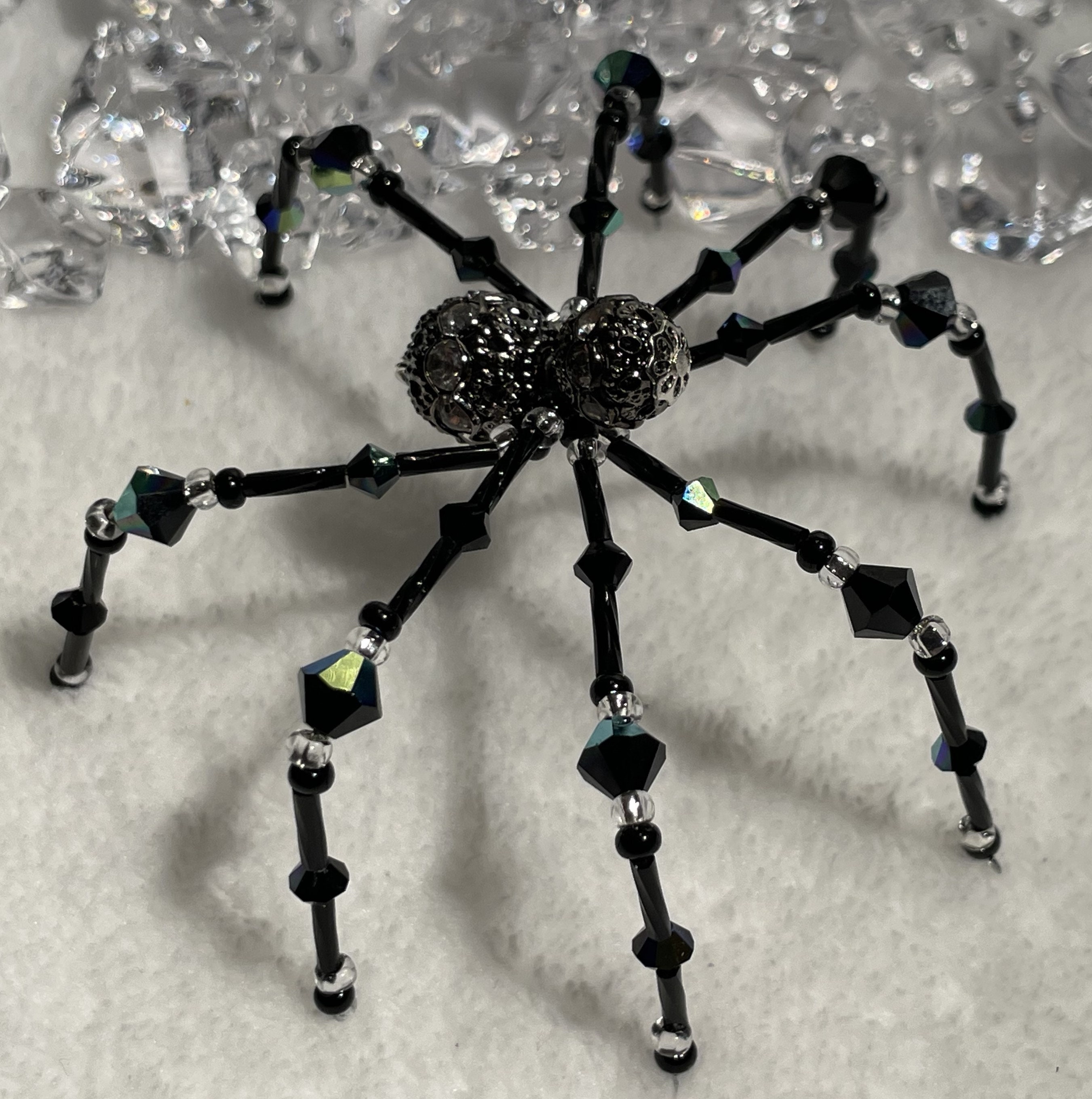 Christmas Spider, Ornament, Spiderville, Beaded Spider - Etsy