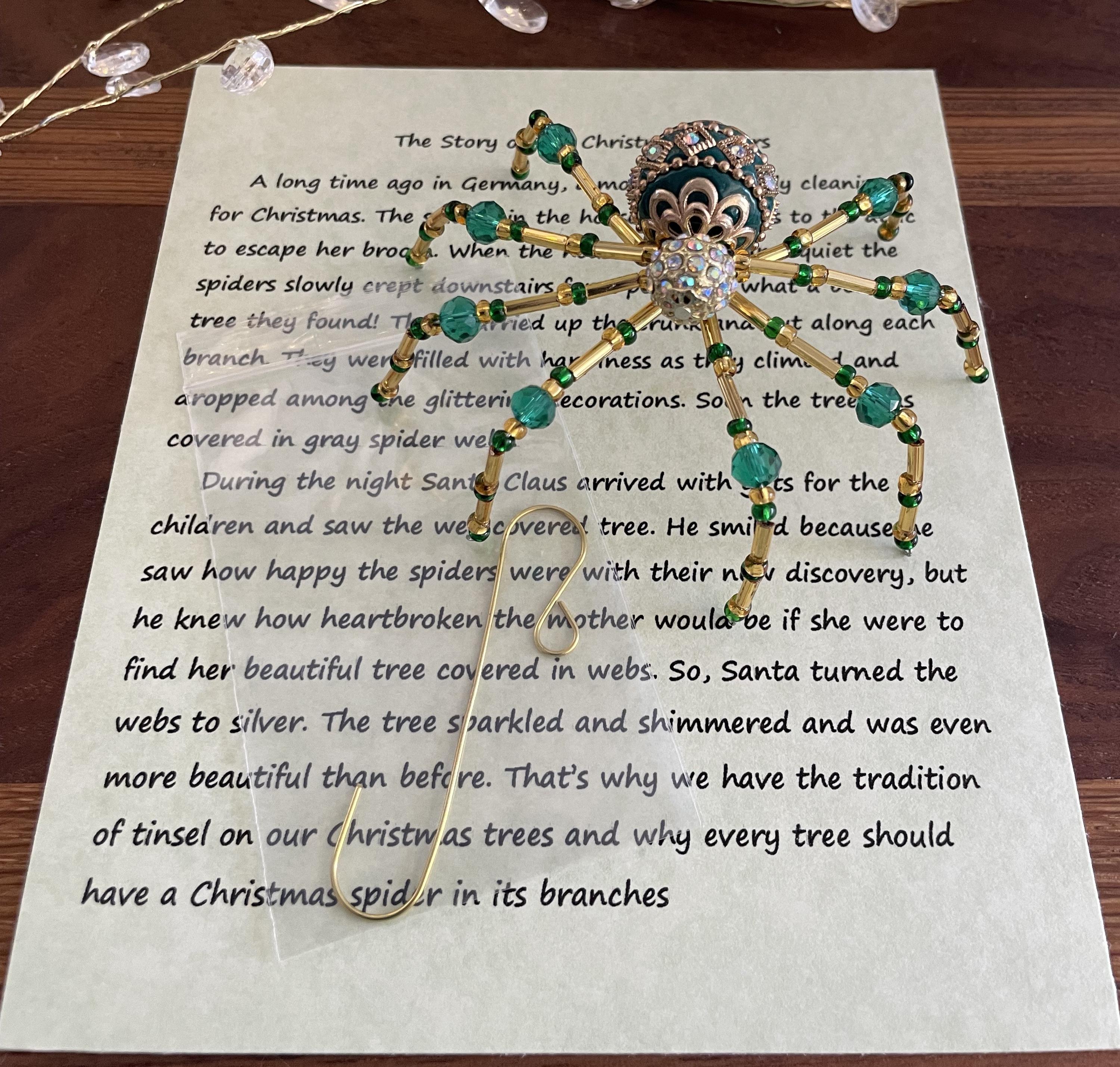Christmas Spiders, Ornament, Spiderville, Beaded Spiders - Etsy