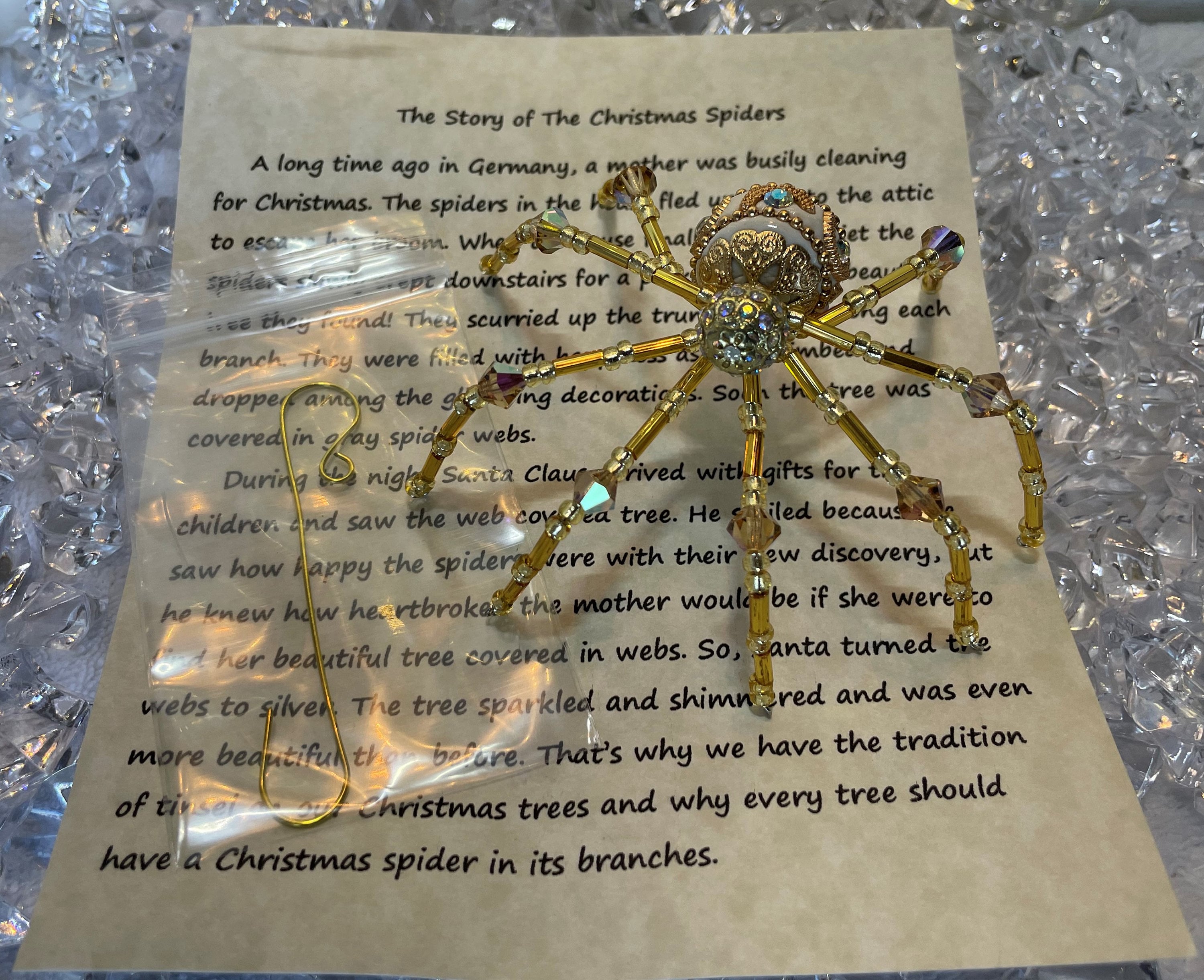 Christmas Spiders, Ornament, Spiderville, Beaded Spiders - Etsy