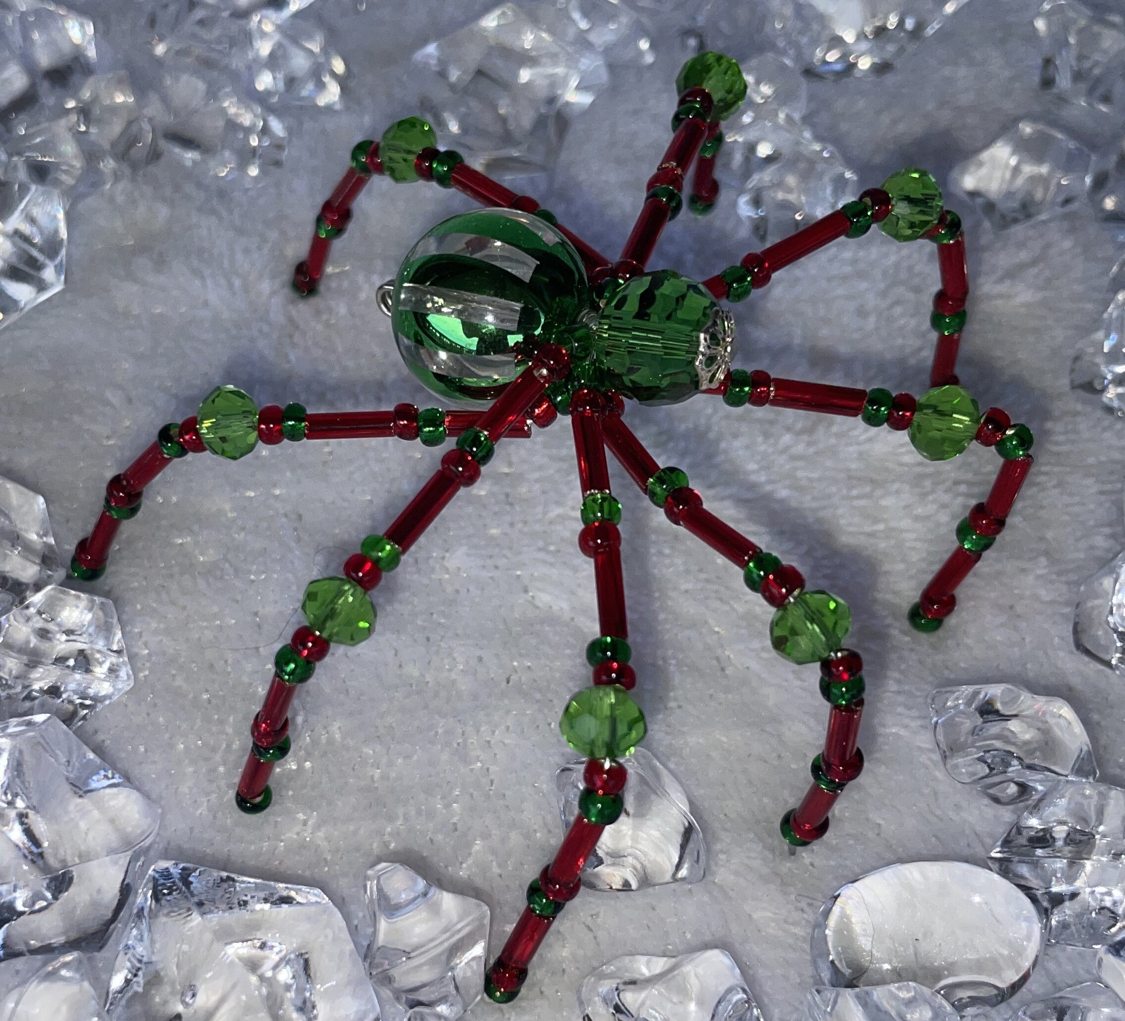 Christmas Spiders, Ornament, Spiderville, Beaded Spiders - Etsy