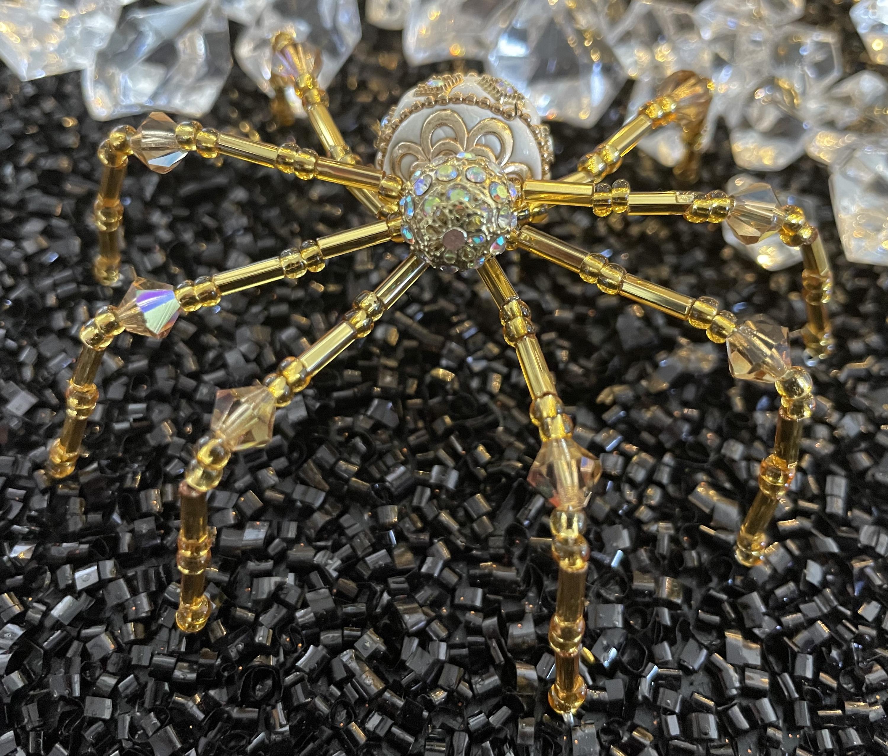 Christmas Spider, Ornament, Spiderville, Beaded Spider - Etsy