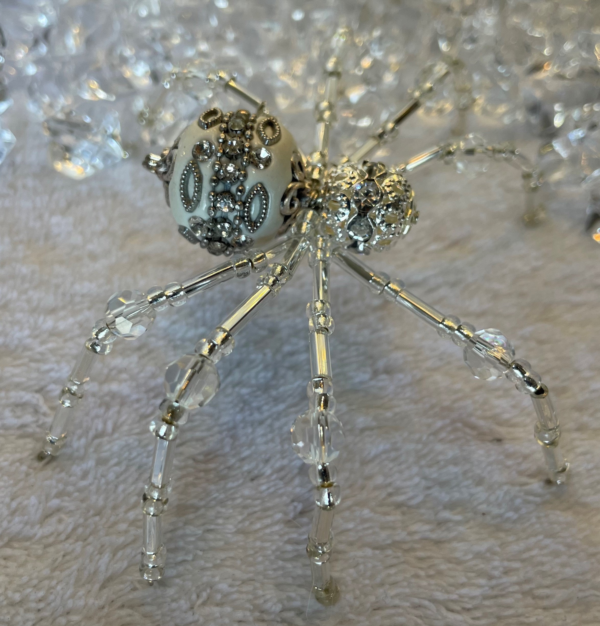 Christmas Spider, Ornament, Spiderville, Beaded Spider - Etsy