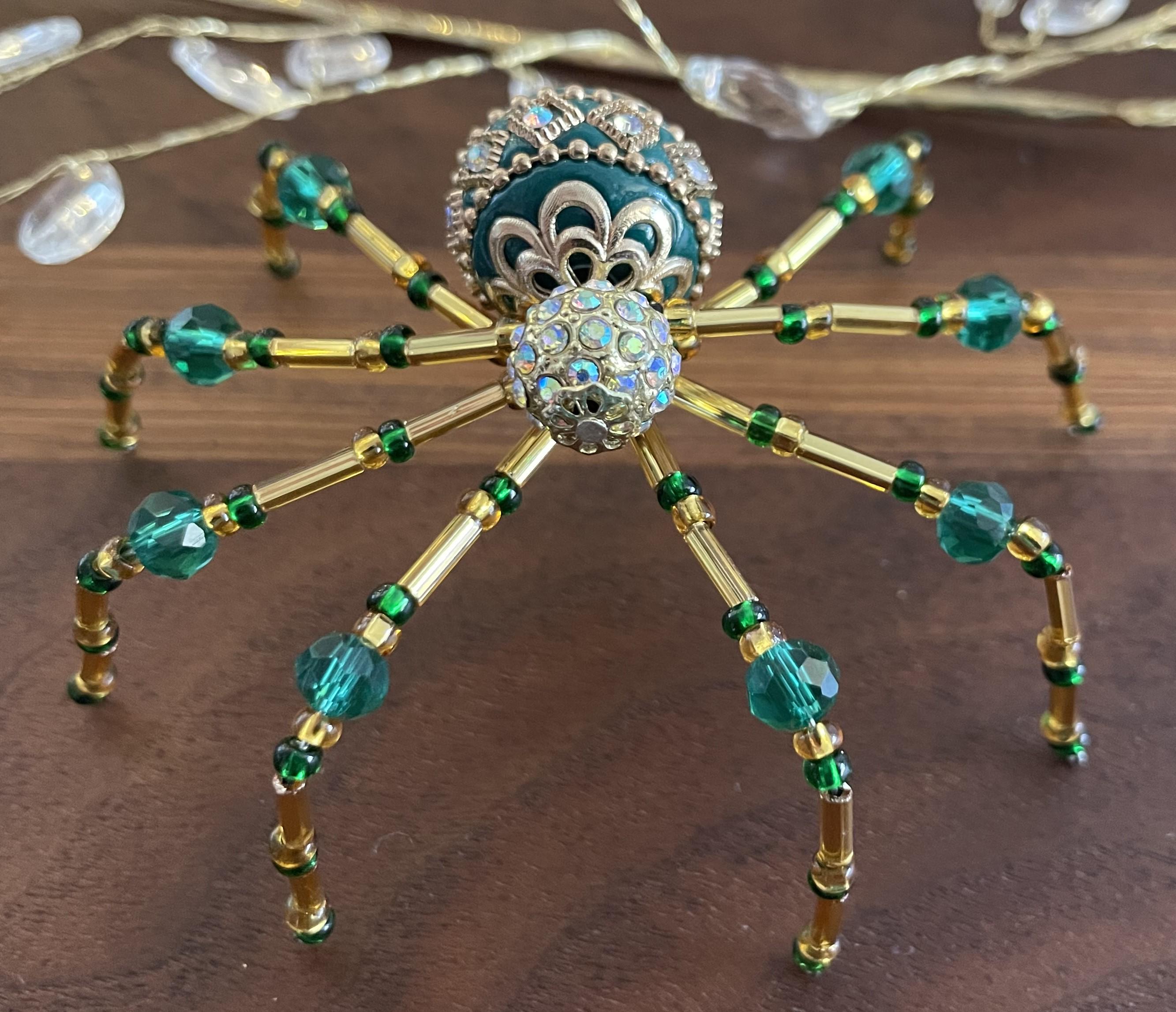 Christmas Spiders, Ornament, Spiderville, Beaded Spiders - Etsy