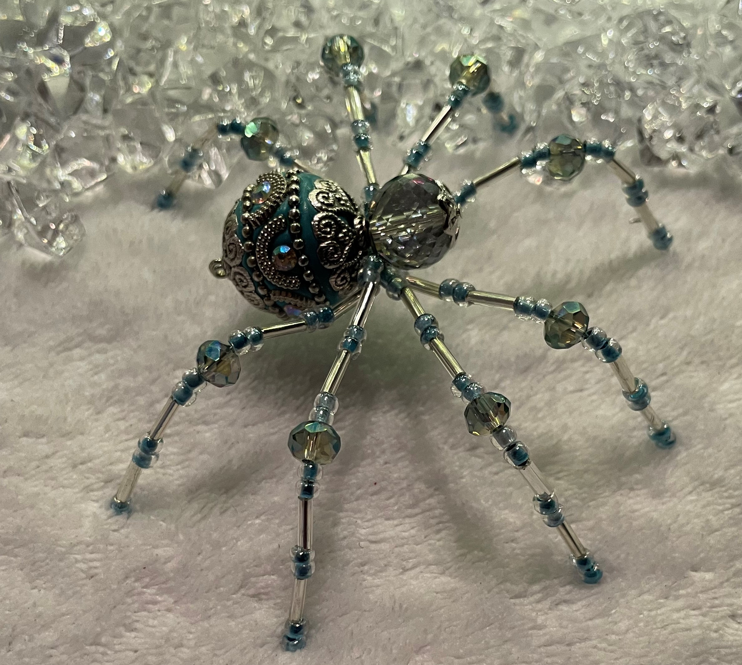 Christmas Spiders, Ornament, Spiderville, Beaded Spiders - Etsy