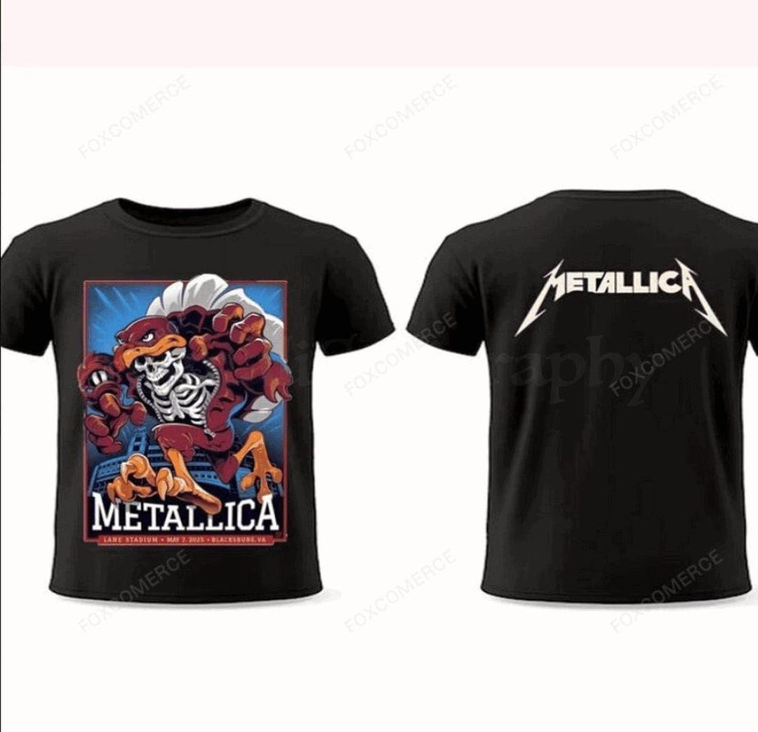 Virginia Tech Metallica M72 Tour T-shirt 2025 Concert Tee - Etsy