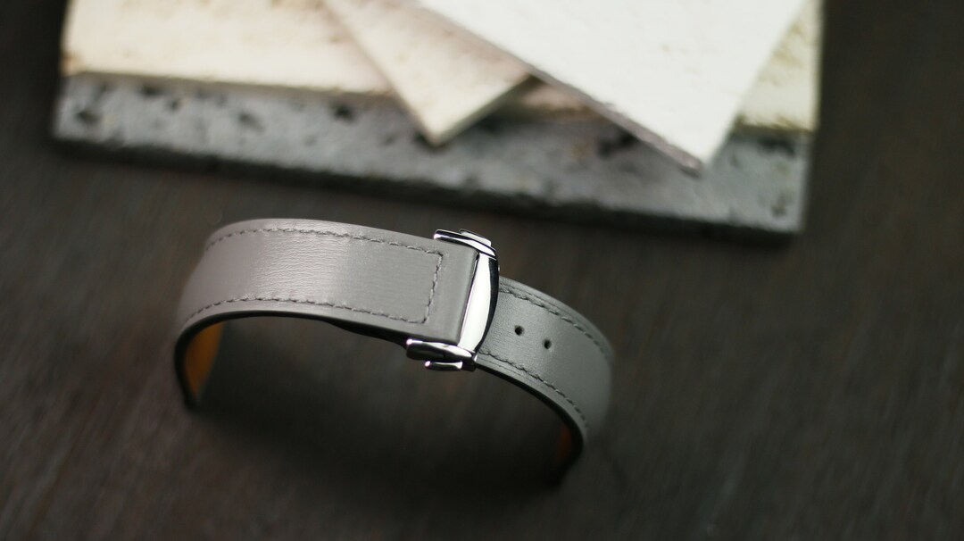 Omega Box Cafl Gray Leather Padded Watch Strap-box Omega -GRAY-F-S-M-V ...