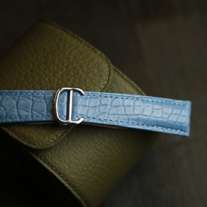 Sierra Blue Alligator Leather Cartier Watch Strap-cluon Cartier L1-SIERRA BLUE-V-S-M-N- - Etsy