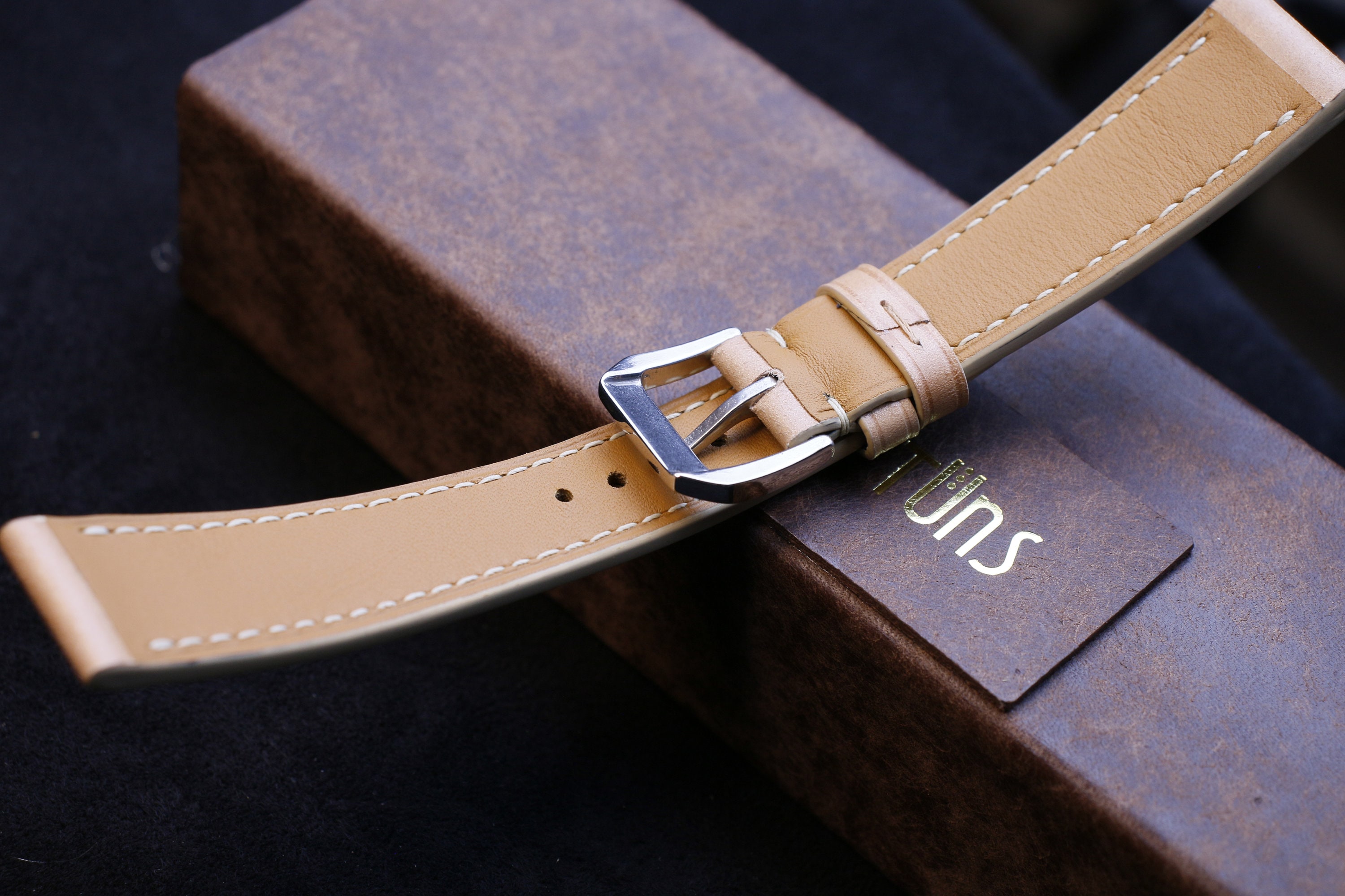 Shell Cordovan Shinki Leather Natural Watch Strap 24mm | Etsy