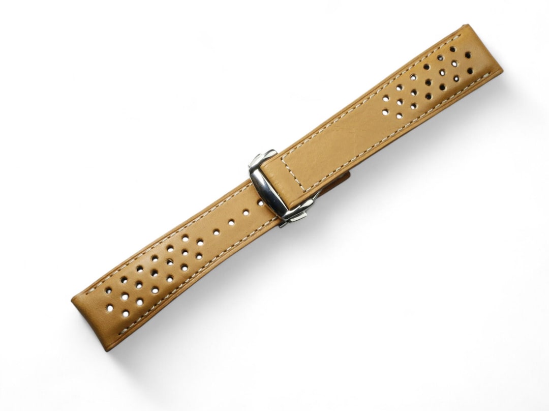 Rally Omega Butero Tan Brown Leather Padded Watch Strap-butero OMEGA ...