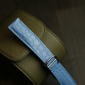 Sierra Blue Alligator Leather Cartier Watch Strap-cluon Cartier L1-SIERRA BLUE-V-S-M-N- - Etsy