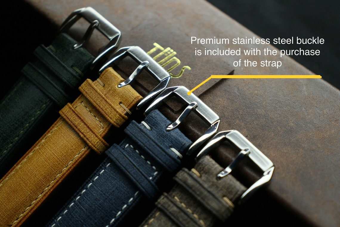 Shell Cordovan Shinki Leather Navy Watch Strap 24mm - Etsy