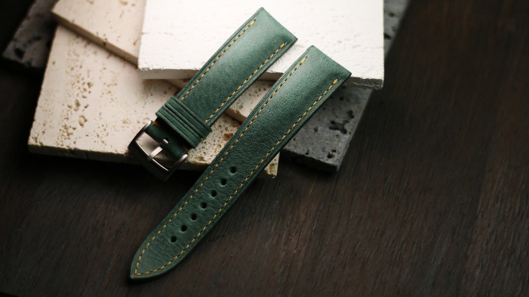 Chromepak Horween Tobaco Watch Strap 24mm,22mm,21mm,20mm,19mm-sap Wax ...